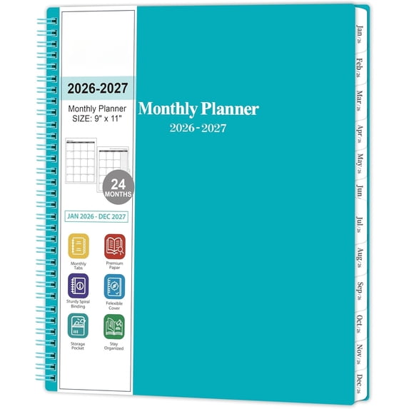 2026-2028 Monthly Planner - Monthly Calendar 2026-2028 with Two-Side ...