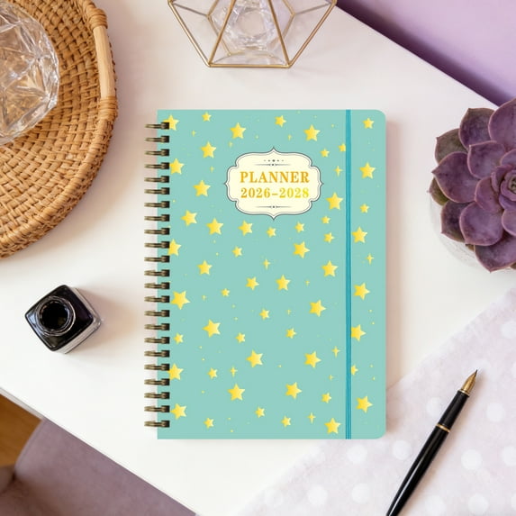 2026-2028 Planner, Portable Cute Pattern Planner Decoration, Weekly and ...