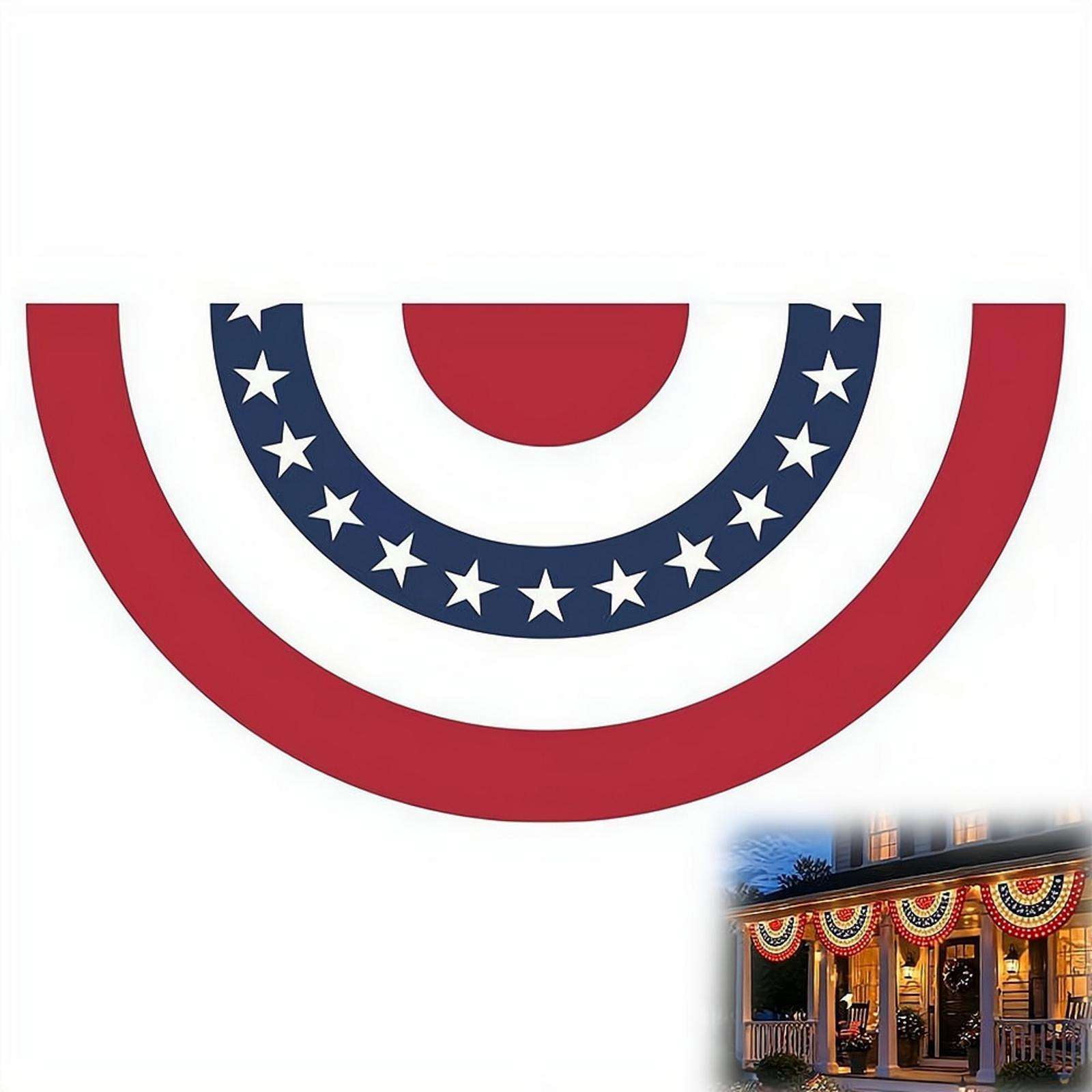 2026 250th Anniversary LED Semicircle Flag Red White Blue Star Non ...