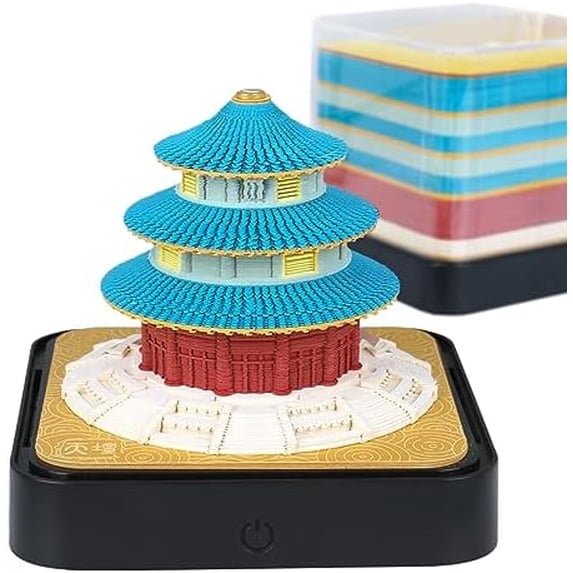 2026 3D Calendar Memo Pad,3D Art Notepad Desk Calendar with Lights ...