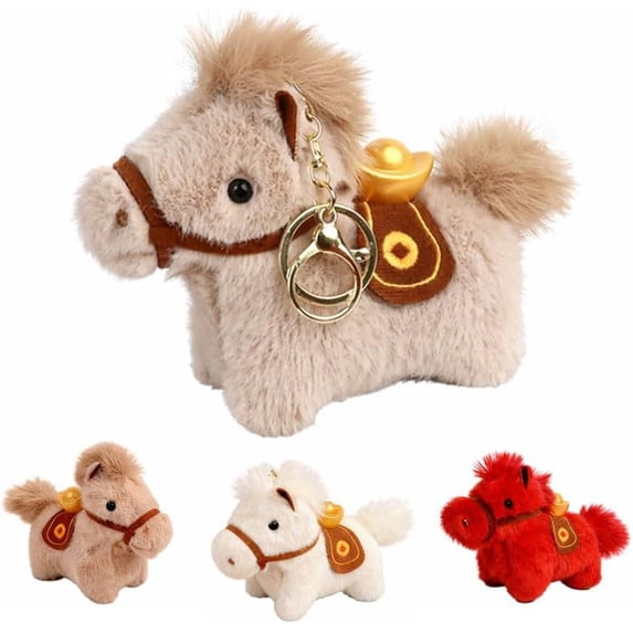 2026 3D Horse Plush Keychain, 3.54'' 5.31'' Pony Bag Charm Ornaments ...