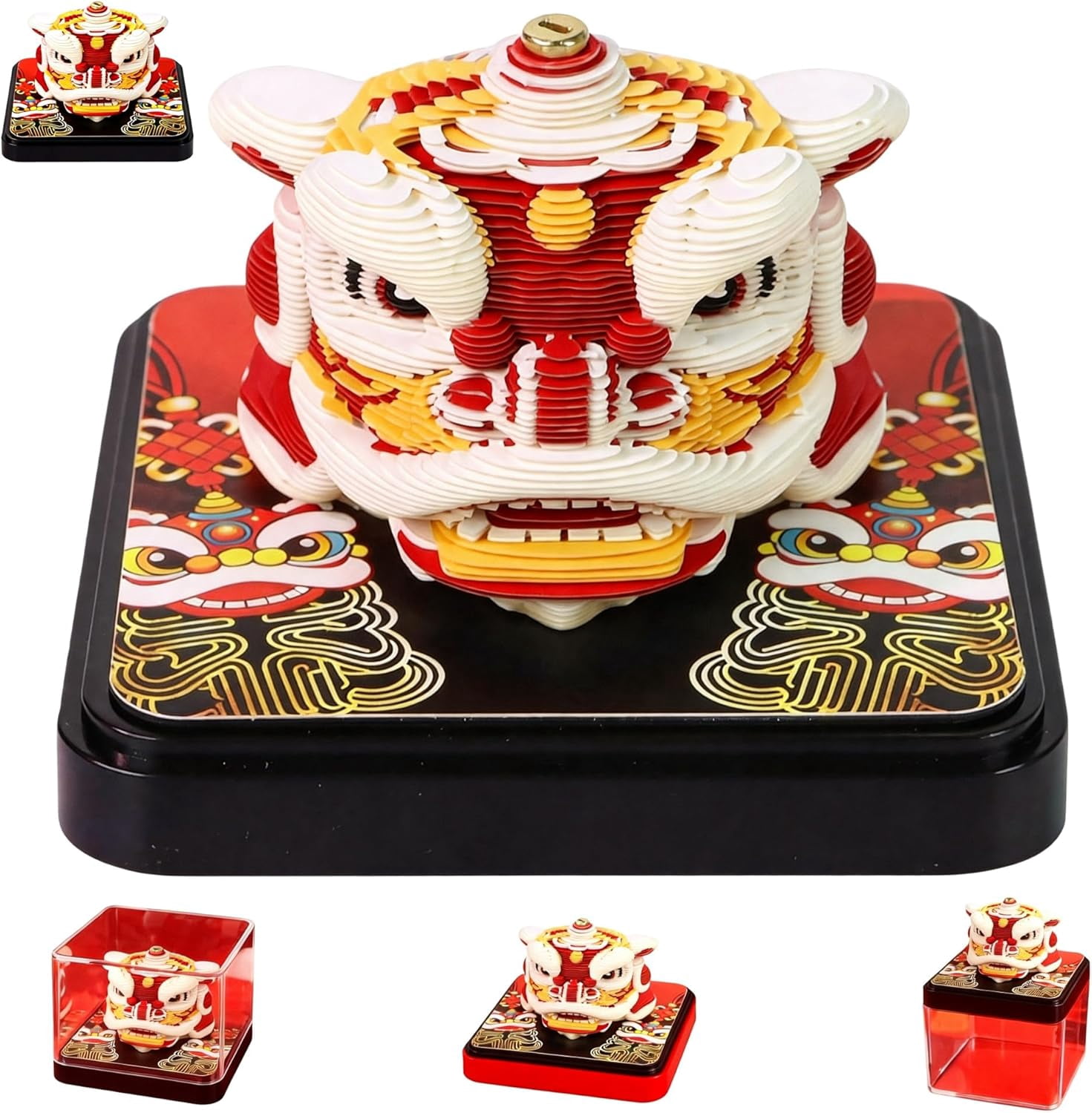 2026 3D Lion Dance Time Piece Calendar,Lion Dance DIY Tear-Away Artsy ...
