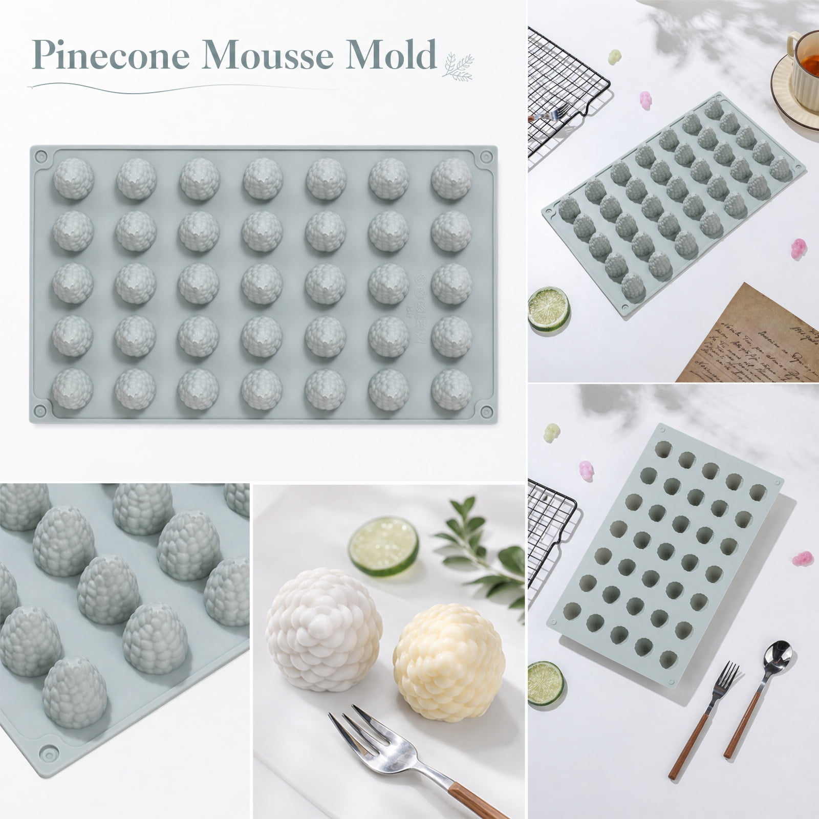 2026 3D Raspberry Silicone Mold, 35-Cavity Fruit Molds for Chocolate ...