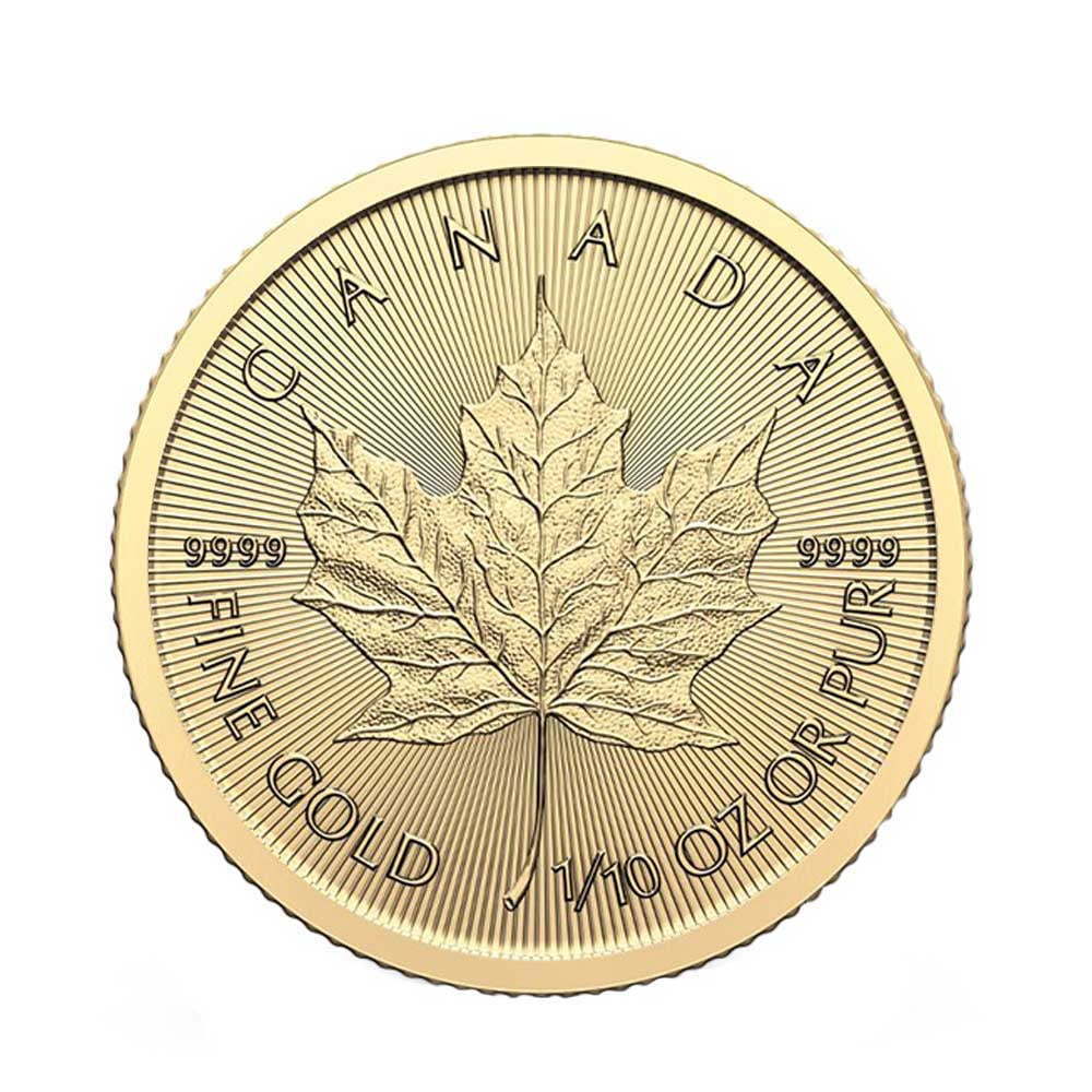 2026 $5 Gold Canadian Maple Leaf .9999 1/10 oz Brilliant Uncirculated ...