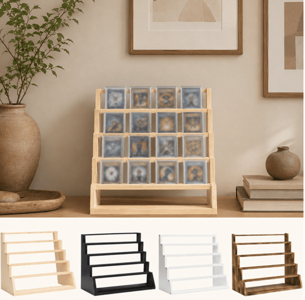 2026 5-Tier Card Display Stand,Wood Trading Card Display for Graded ...
