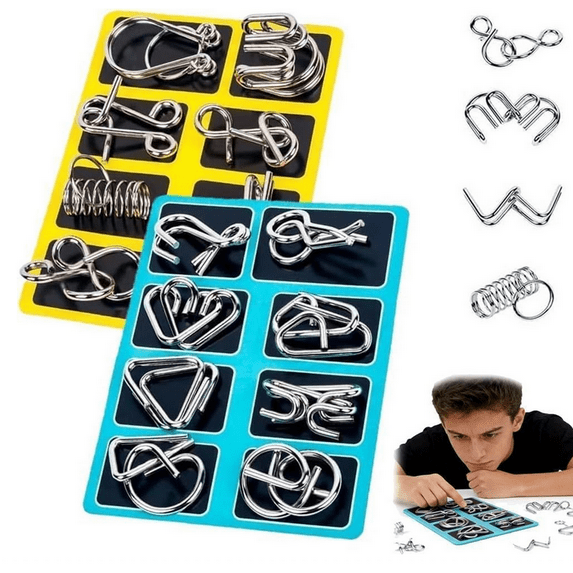 2026 8PCS Metal Puzzle Solving, Metal Puzzles, Metals Puzzles Brain ...