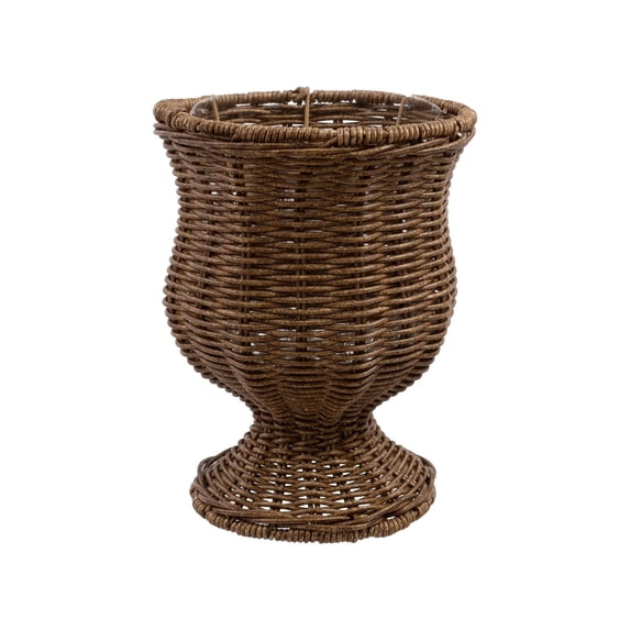 2026 9.06" Brown Goblet Woven Planter Urn Shape, Decorative Rattan ...
