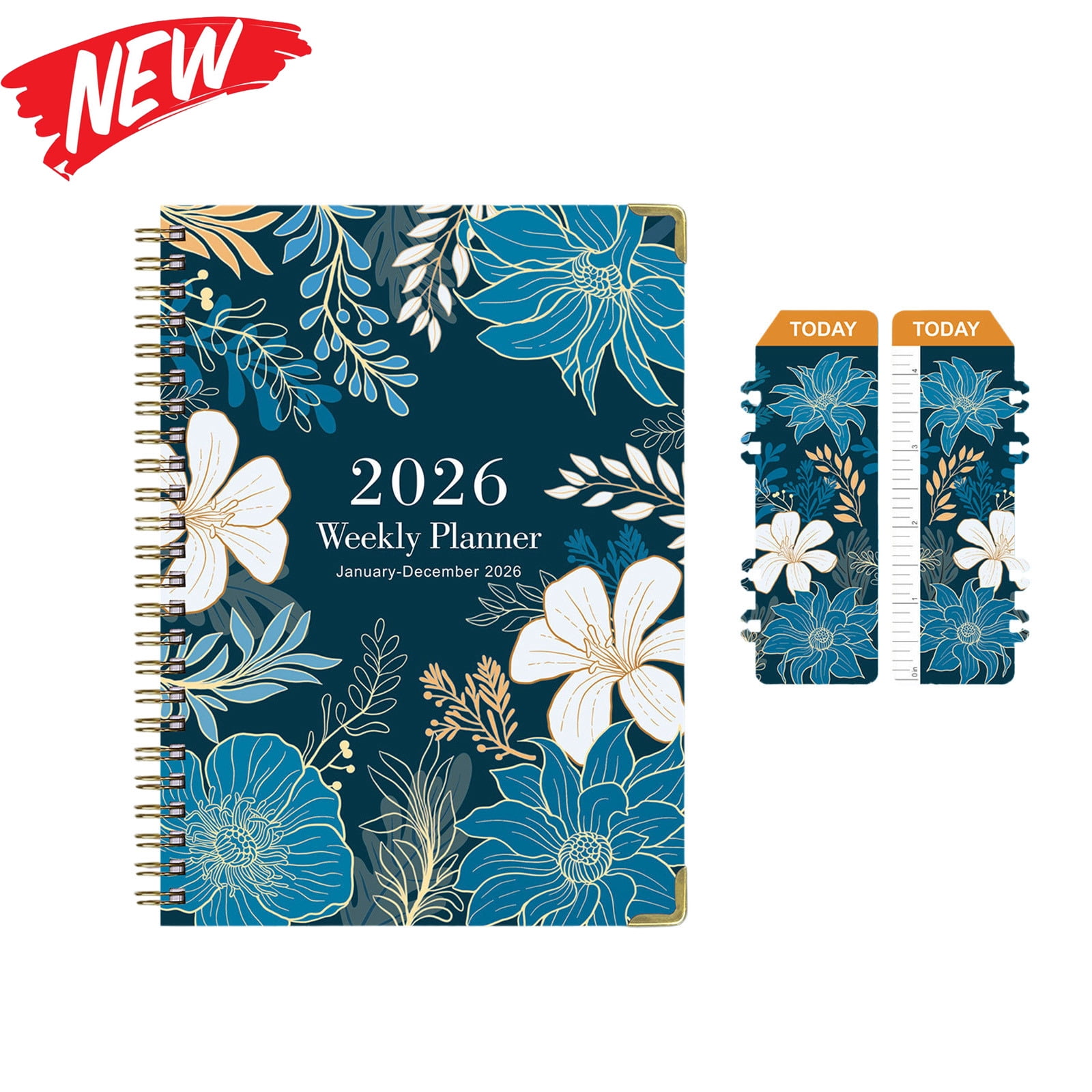 2026 A5 Spiral Bound Planner Notebook 8.27x5.91in Monthly Weekly ...