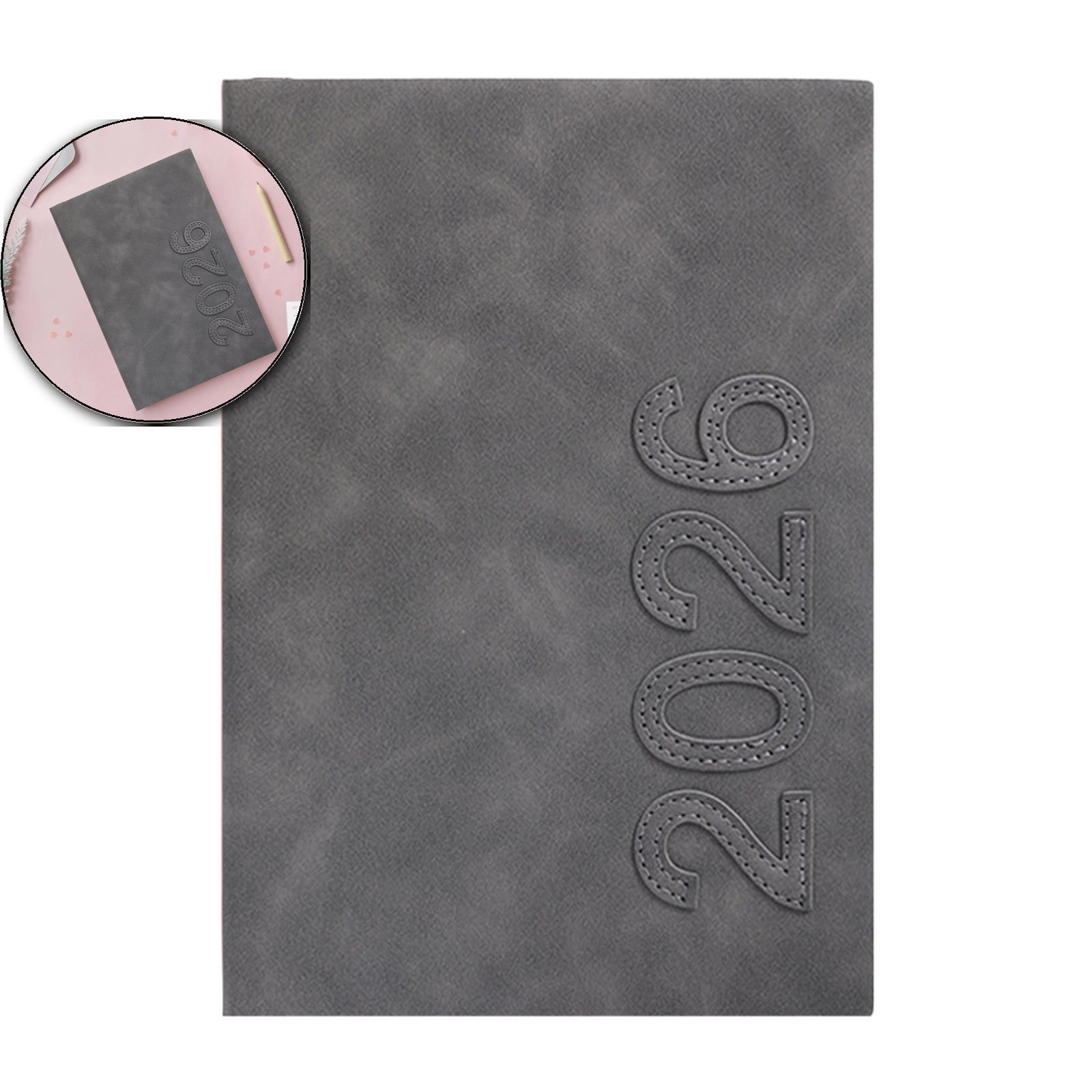 2026 A5 Weekly & Monthly Planner – Faux Leather Schedule Organizer with ...