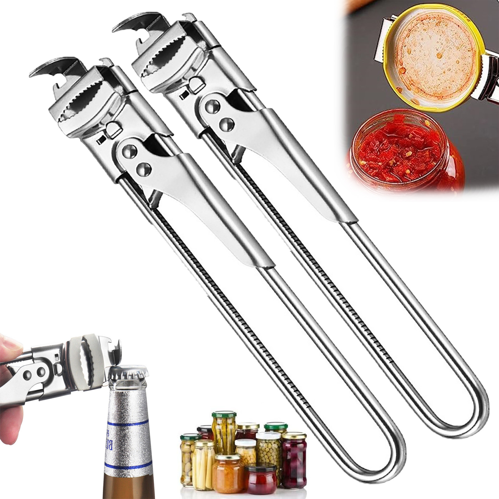 2026 Adjustable Stainless Steel Jar Opener, Multifunctional Stainless ...