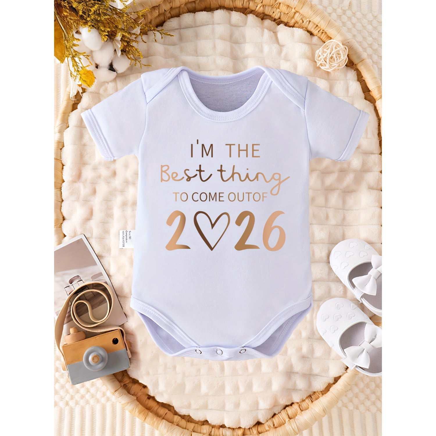 2026 Alphabet Print Baby Girl Romper | Soft and Comfortable Newborn ...