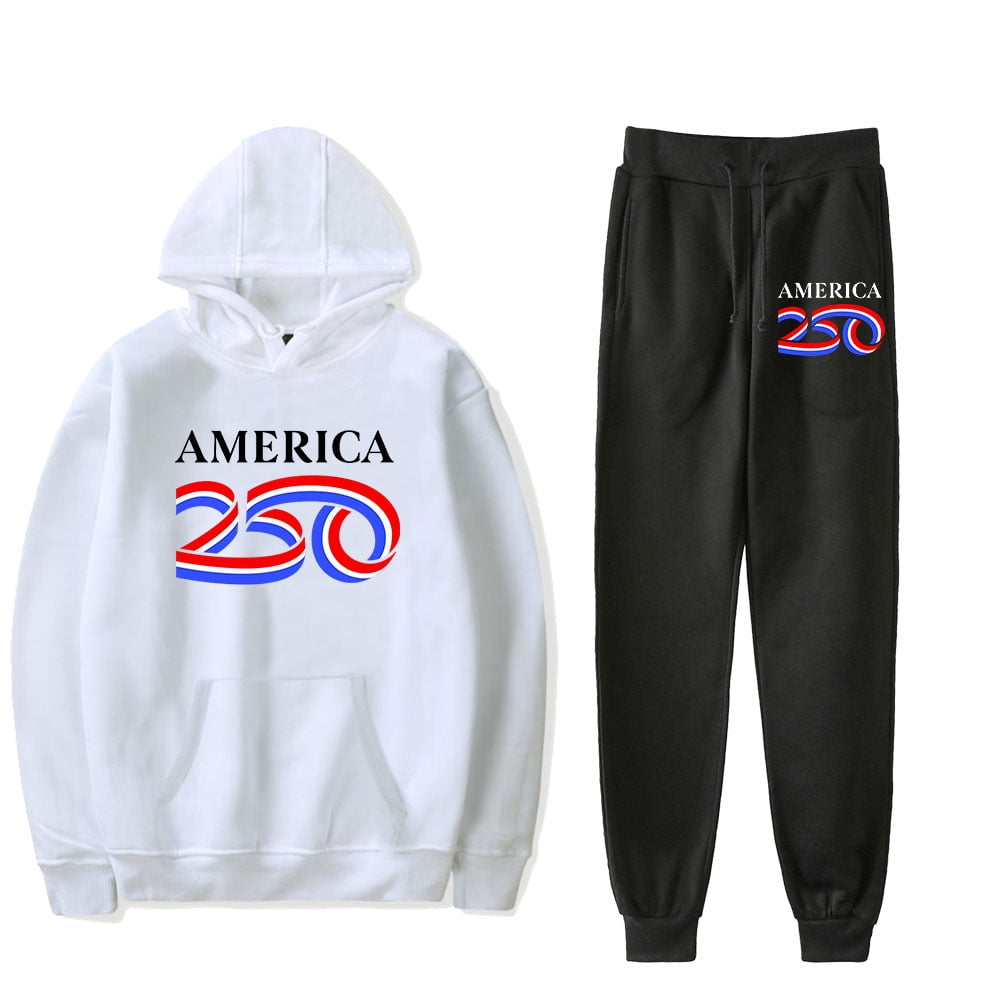 2026 America250 Independence Day Theme Print Hoodie Jogger Set - Unisex ...