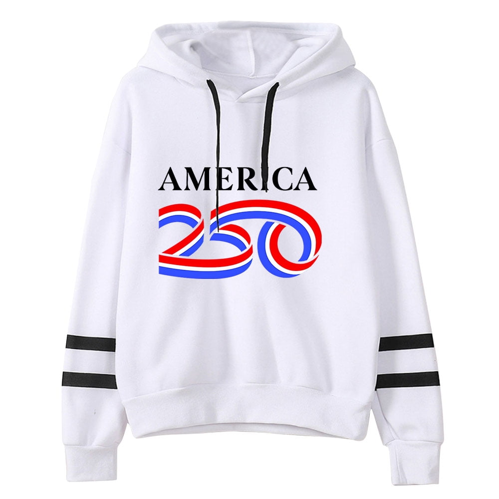 2026 America250 Independence Day Theme Print Hoodie - Unisex Pocketless ...