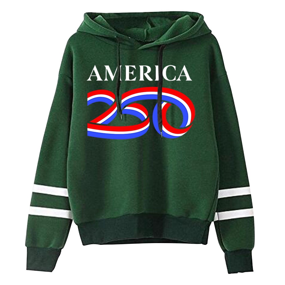 2026 America250 Independence Day Theme Print Hoodie - Unisex Pocketless ...