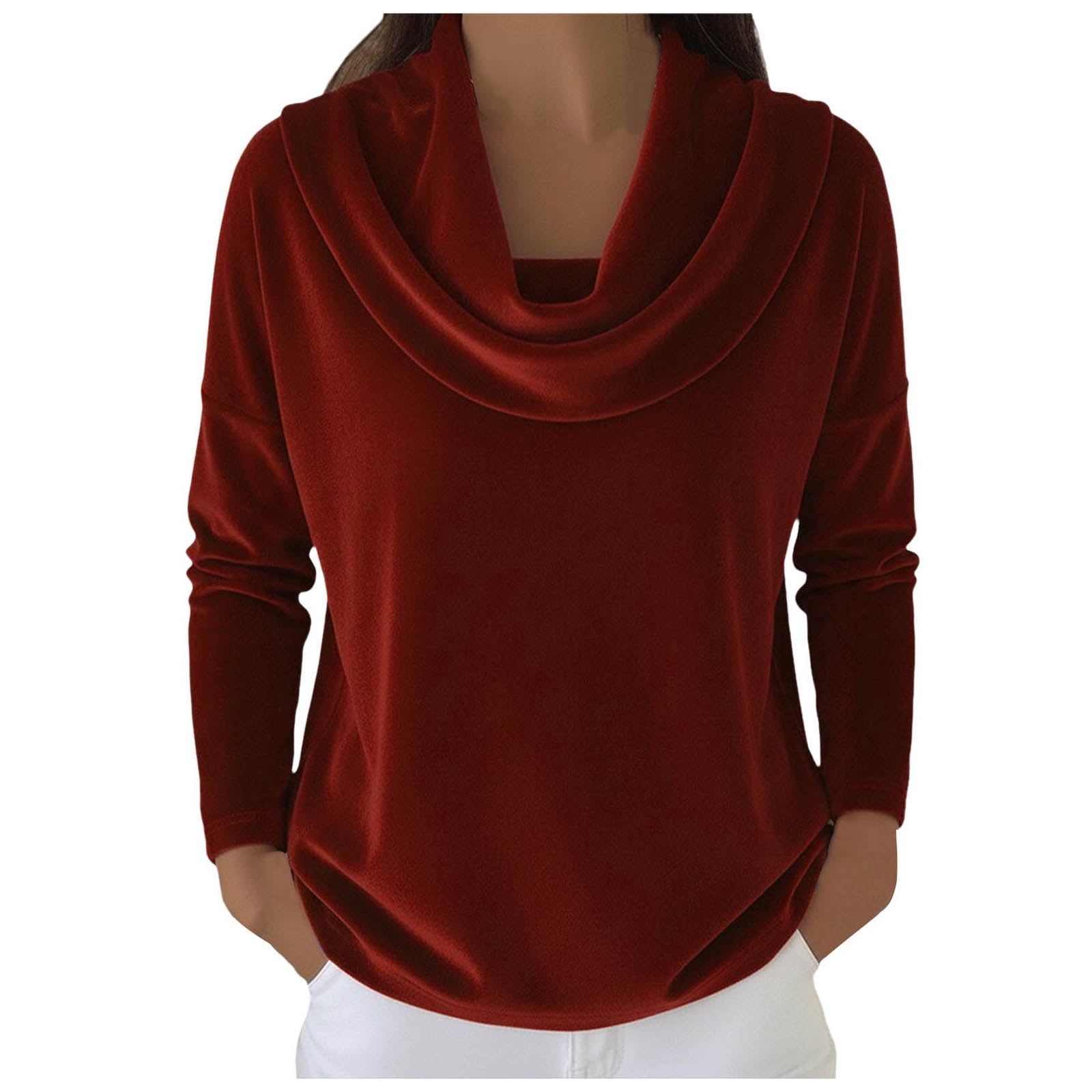 2026 And Winter Border Women's Clothing Solid Color Long Sleeved Pile ...