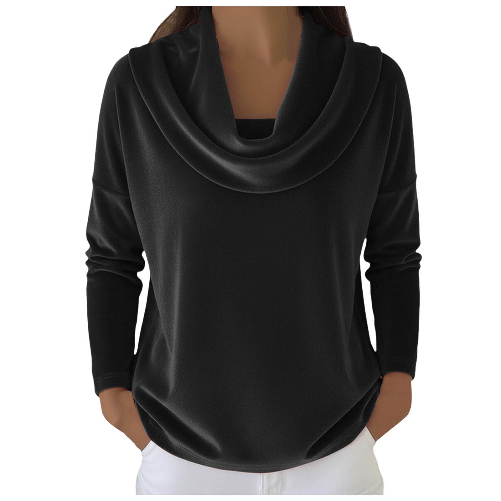 2026 And Winter Border Women's Clothing Solid Color Long Sleeved Pile ...