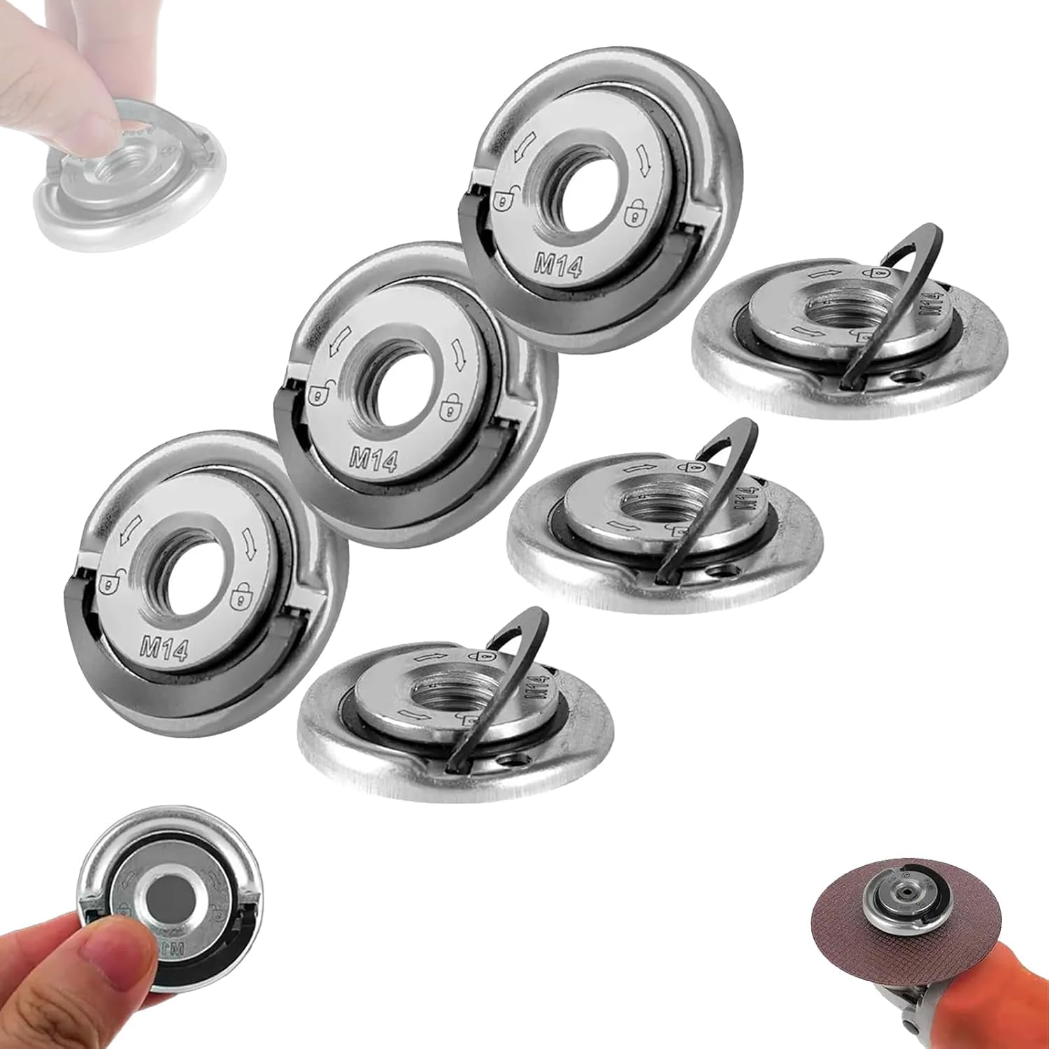 2026 Angle Grinder Flange Nuts with 5/8-11 Inch Thread, Quick Change ...