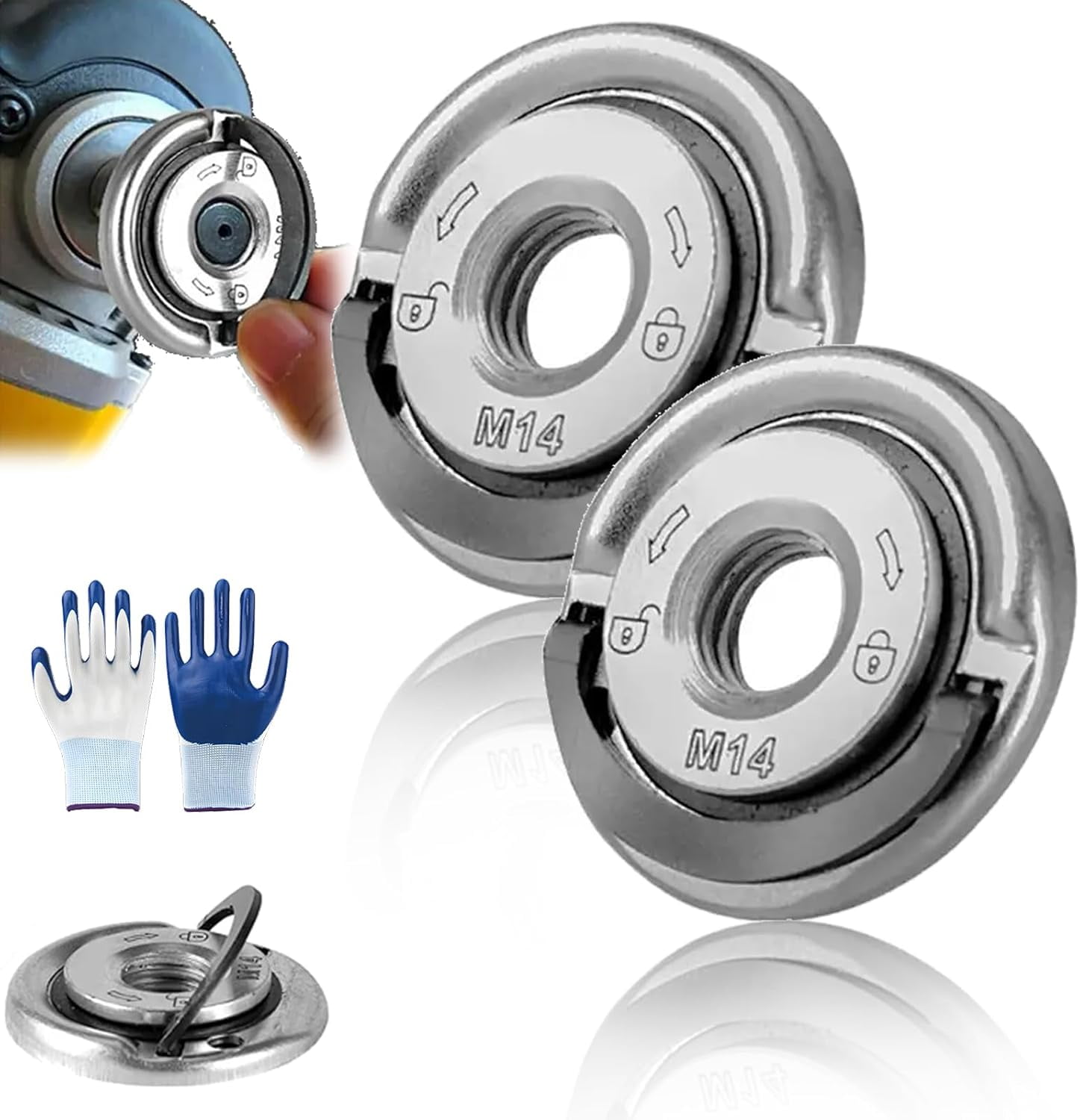 2026 Angle Grinder Flange Nuts with 5/8-11 Inch Thread, Quick Change ...