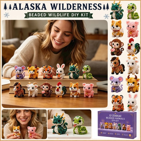 2026 Animal Gnome Beading Kit for Adults, 12 Piece 3D DIY Bead Craft ...