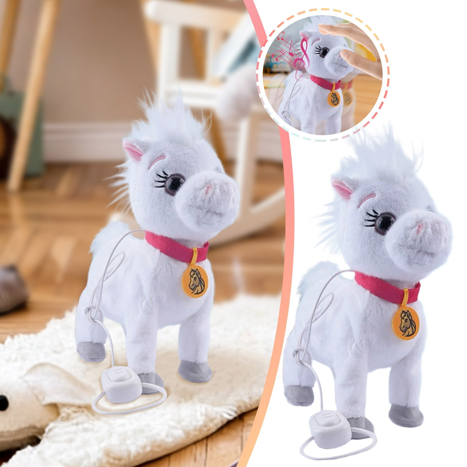 2026 Animated Plush Horse – Walking Toy, Electric Stuffed Animal Plush ...