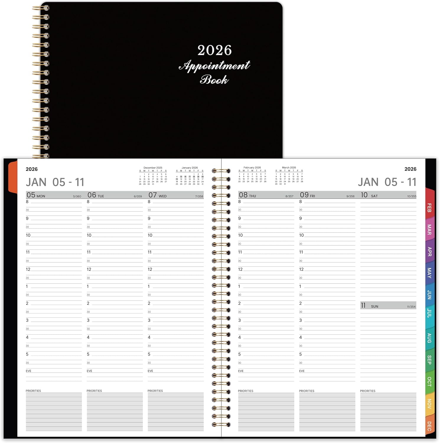 2026 Appointment Book - 2026 Planner, January 2026 - December 2026, 9 ...