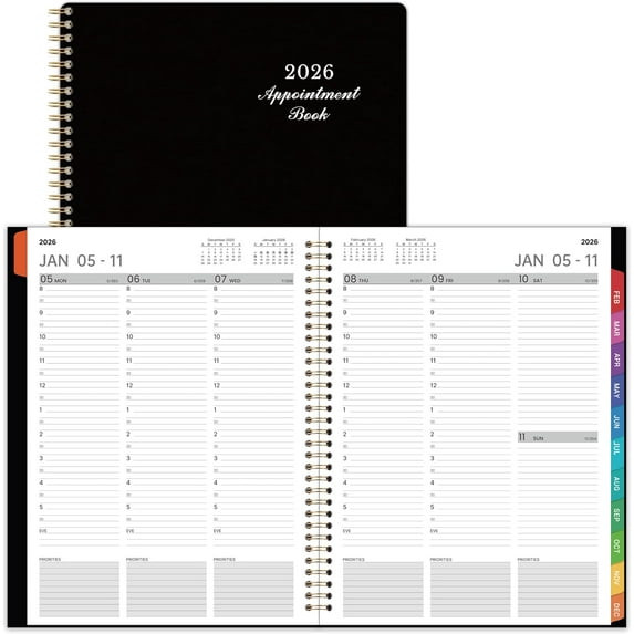 2026 Appointment Book - 2026 Planner, January 2026 - December 2026, 9 ...