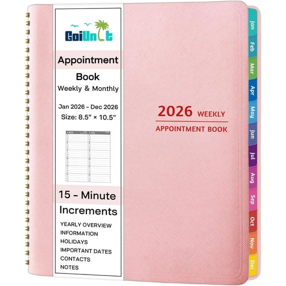 2026 Appointment Book - January - December 2026, Appointment Planner ...