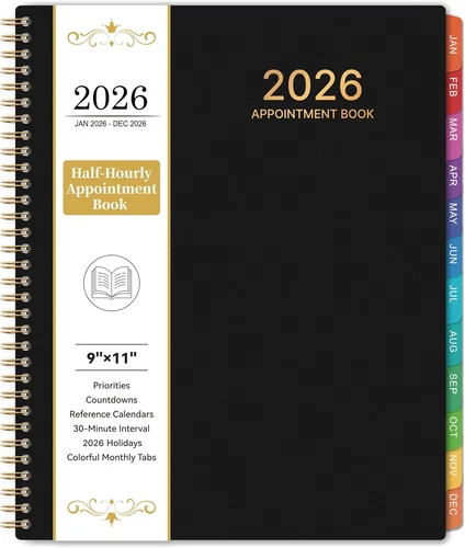 2026 Appointment Book/Planner - 2026 Planner Large 9" x 11", Jan 2026 ...
