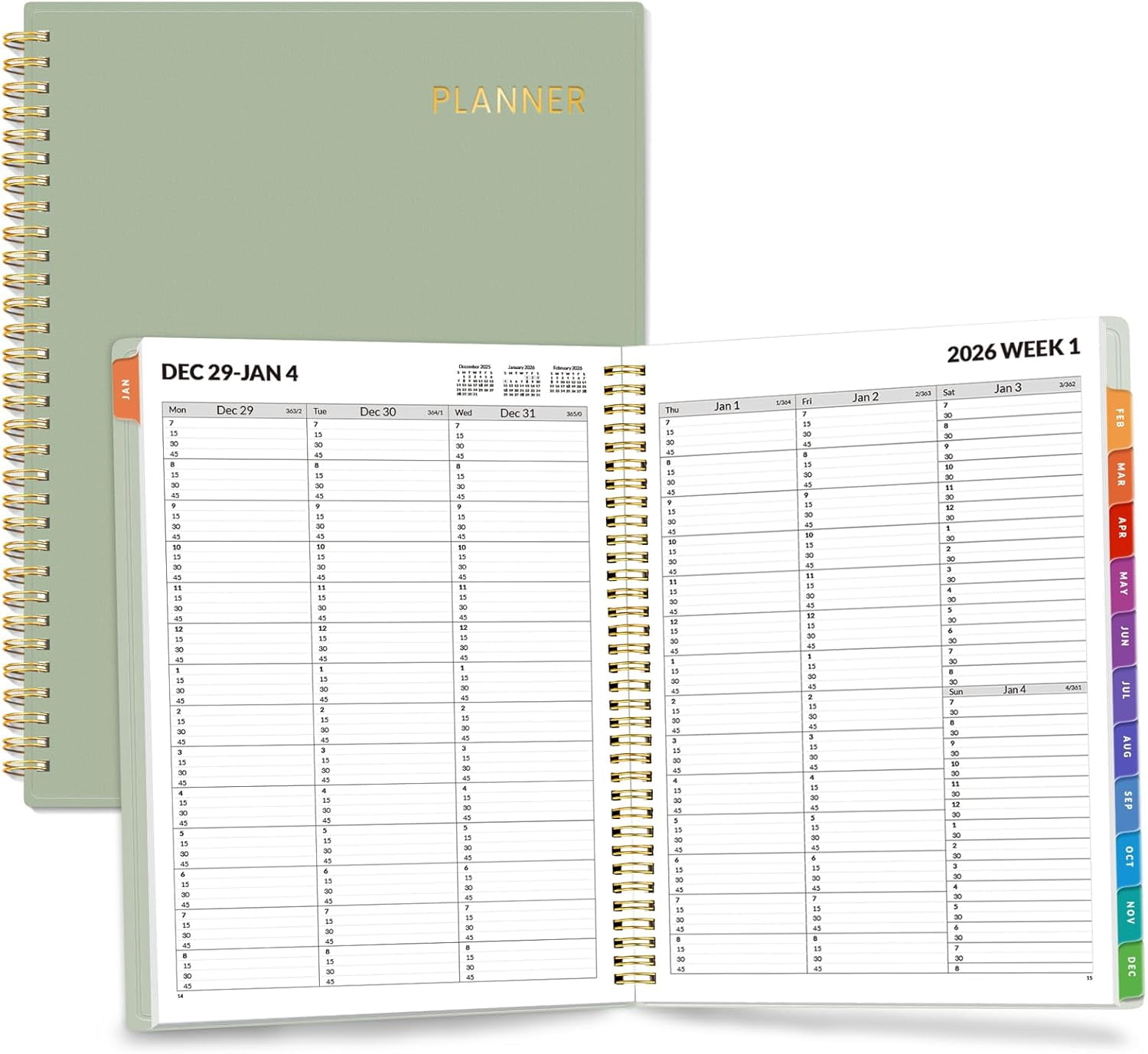 2026 Appointment Book, Quarter-Hourly, Weekly & Monthly - from January ...