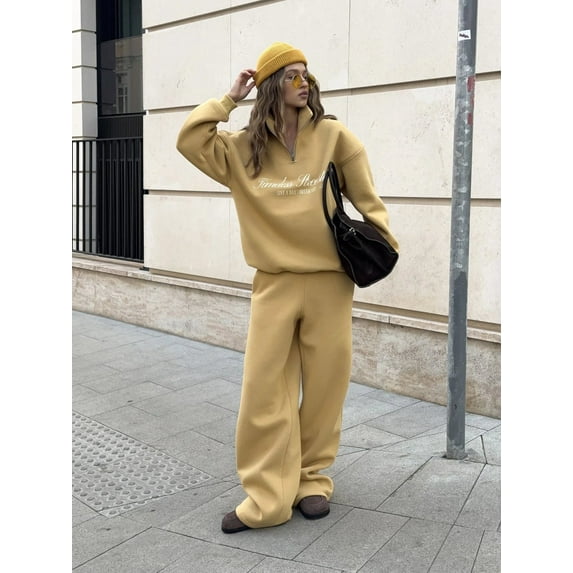 2026 Autumn/Winter New Letter Print Long-Sleeved Sweatshirt and Pants ...