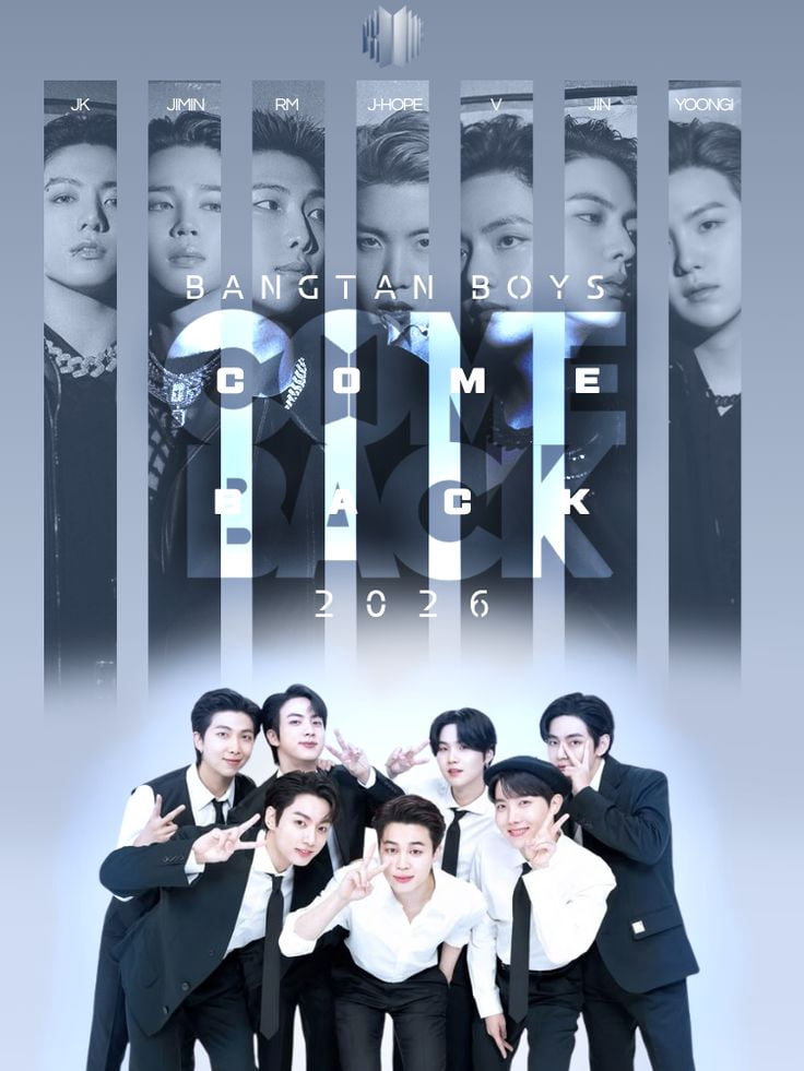2026 BTS Group Poster Celebrating Bangtan Boys Return Perfect for ARMY ...