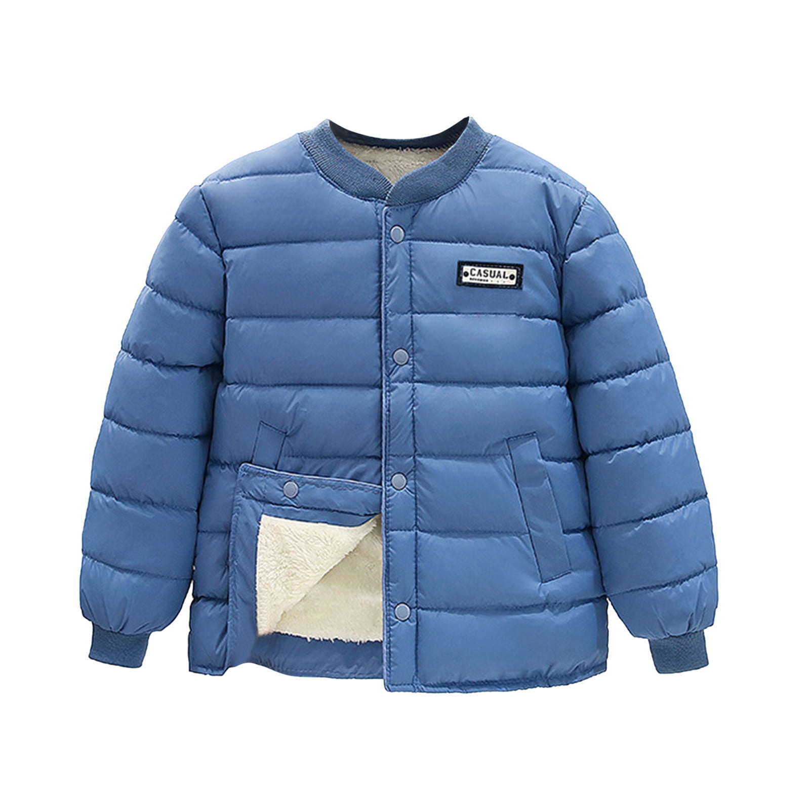 2026 Back to School Toddler Winter Jackets no Hood Cotton Warm Lined ...