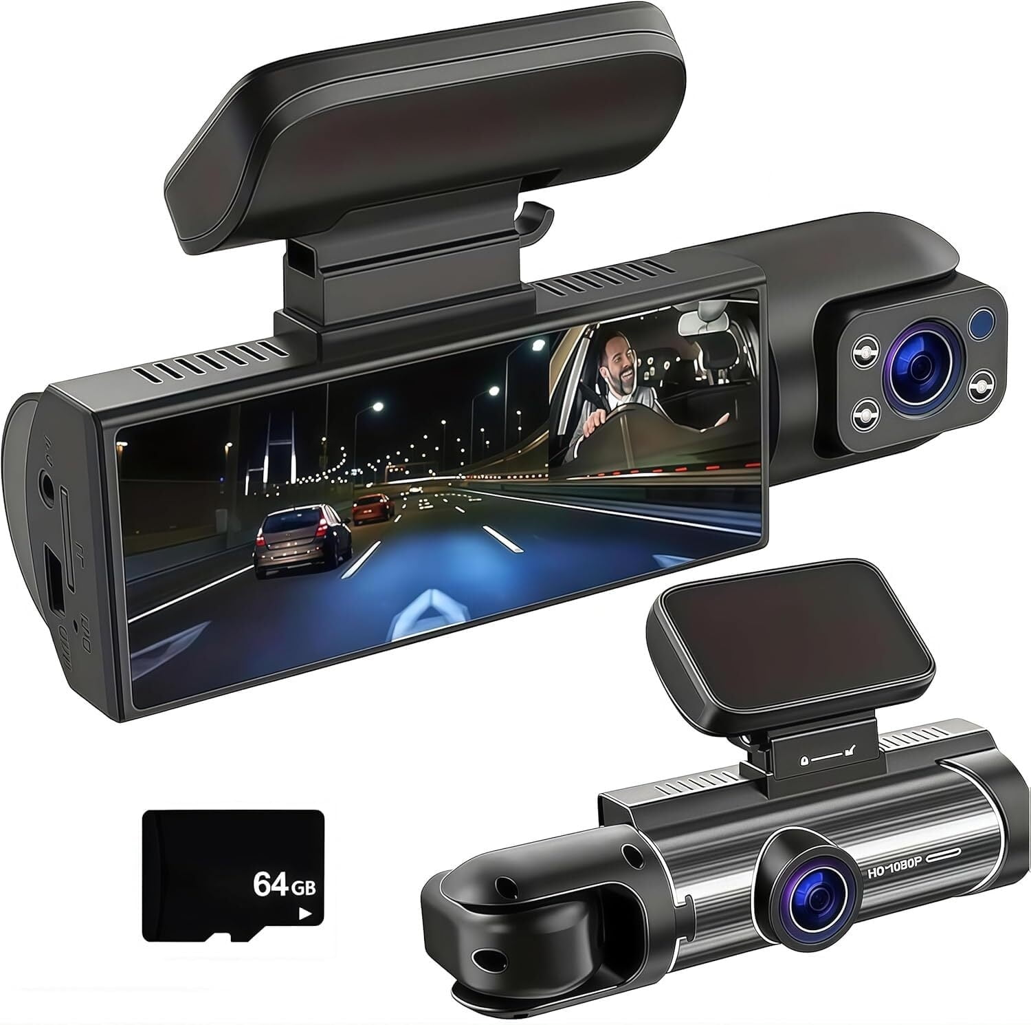 2026 Bcuoz Front & Rear Dashcam, 1080p Hd Vision, Driving Recorder with ...