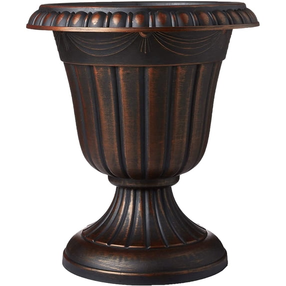 2026 Best 10" x 12" Brushed Copper Plastic Urn Planter, Classic ...