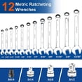 2026 Best 12Pcs Metric Ratcheting Combination Wrench Set, Polished CR-V ...
