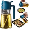 2026 Best Navy 16oz 2-in-1 Glass Olive Oil Sprayer Dispenser, 470ml ...