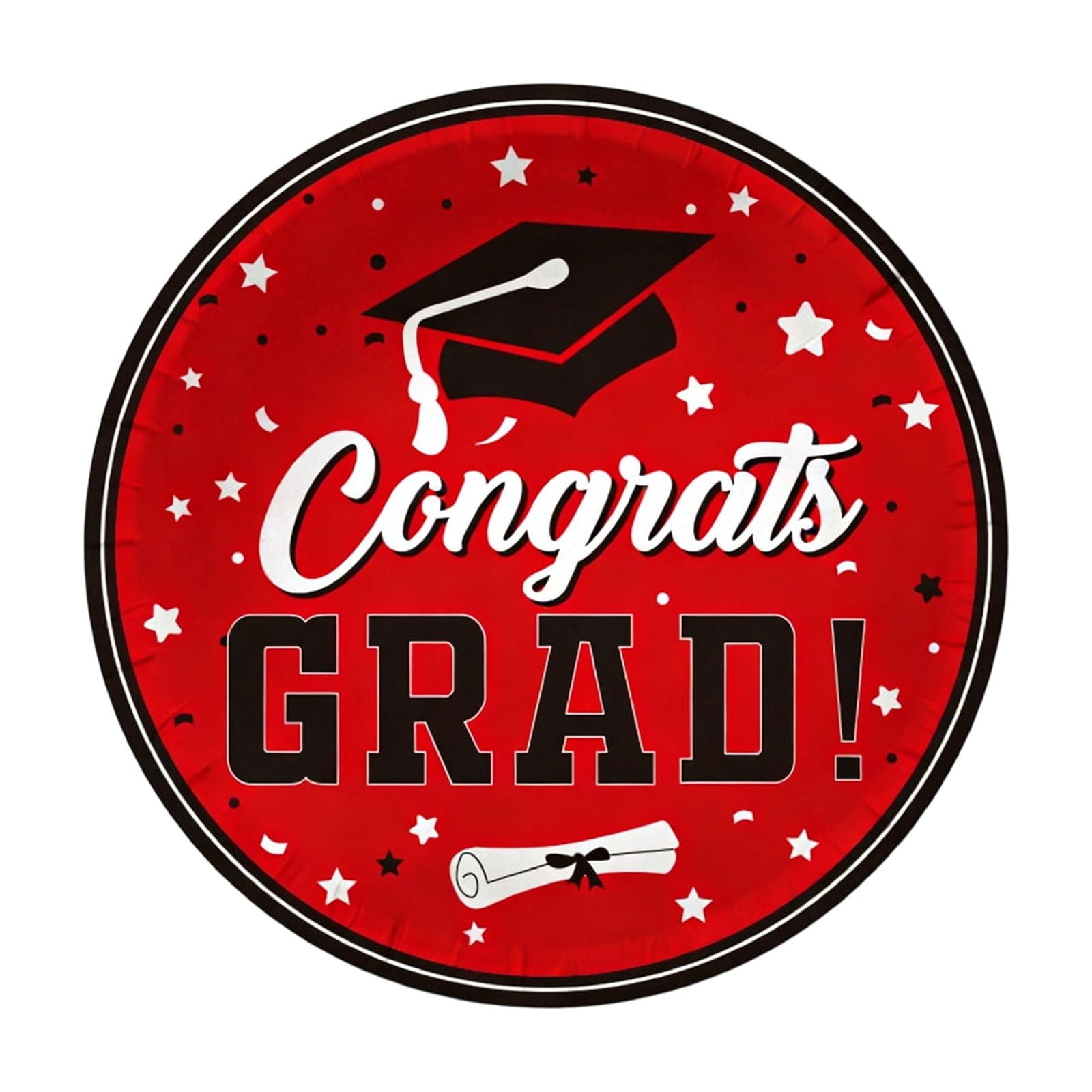 2026 Black Red Graduation Theme Party Decor Set Includes Tablecloth ...