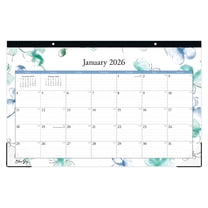 Blue Sky Monthly Desk Pad Calendar, 22" x 17", Jan-Dec, Baccara Dark ...
