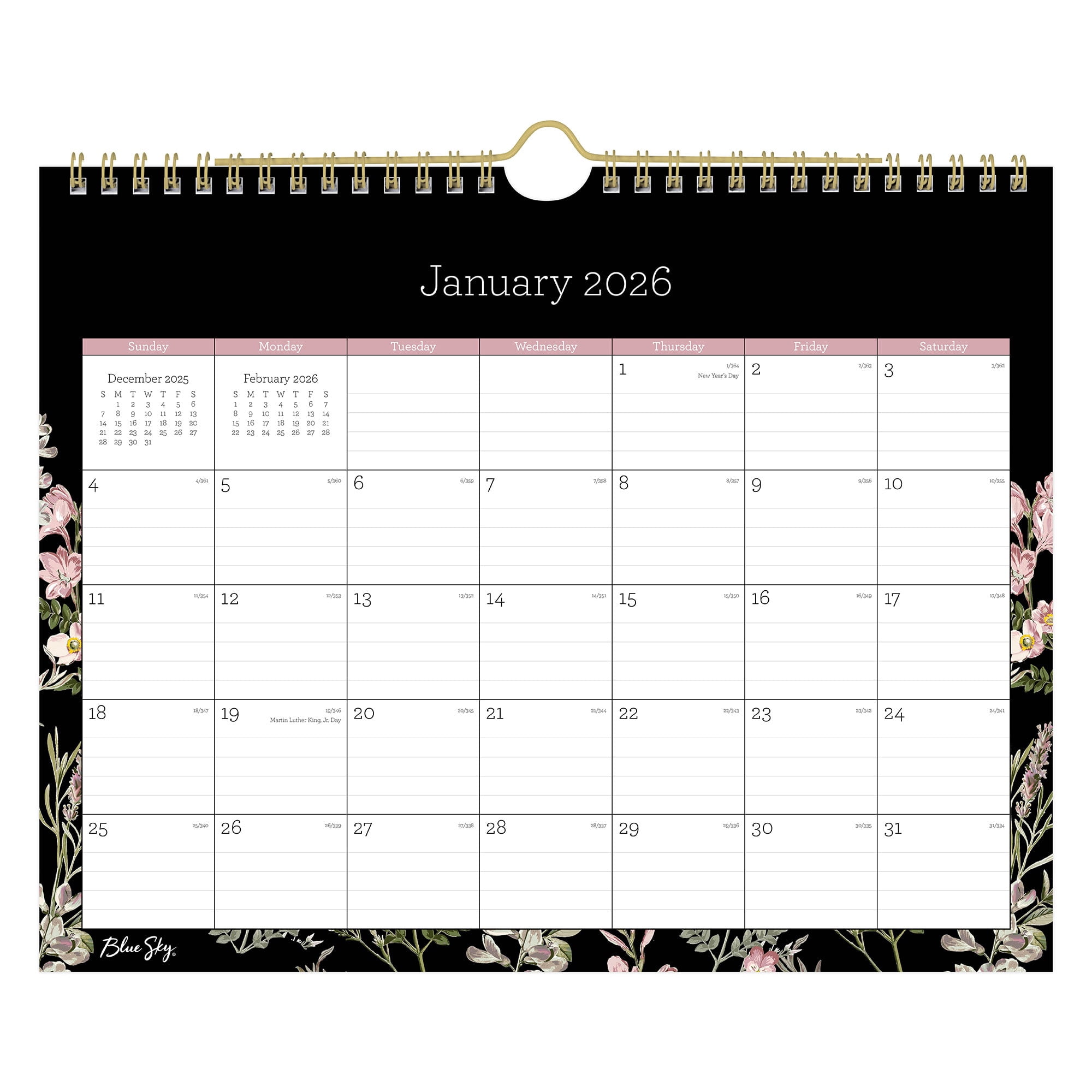 2026 Blue Sky Monthly Wall Calendar, 11" x 8-3/4", Nevaeh, January To ...