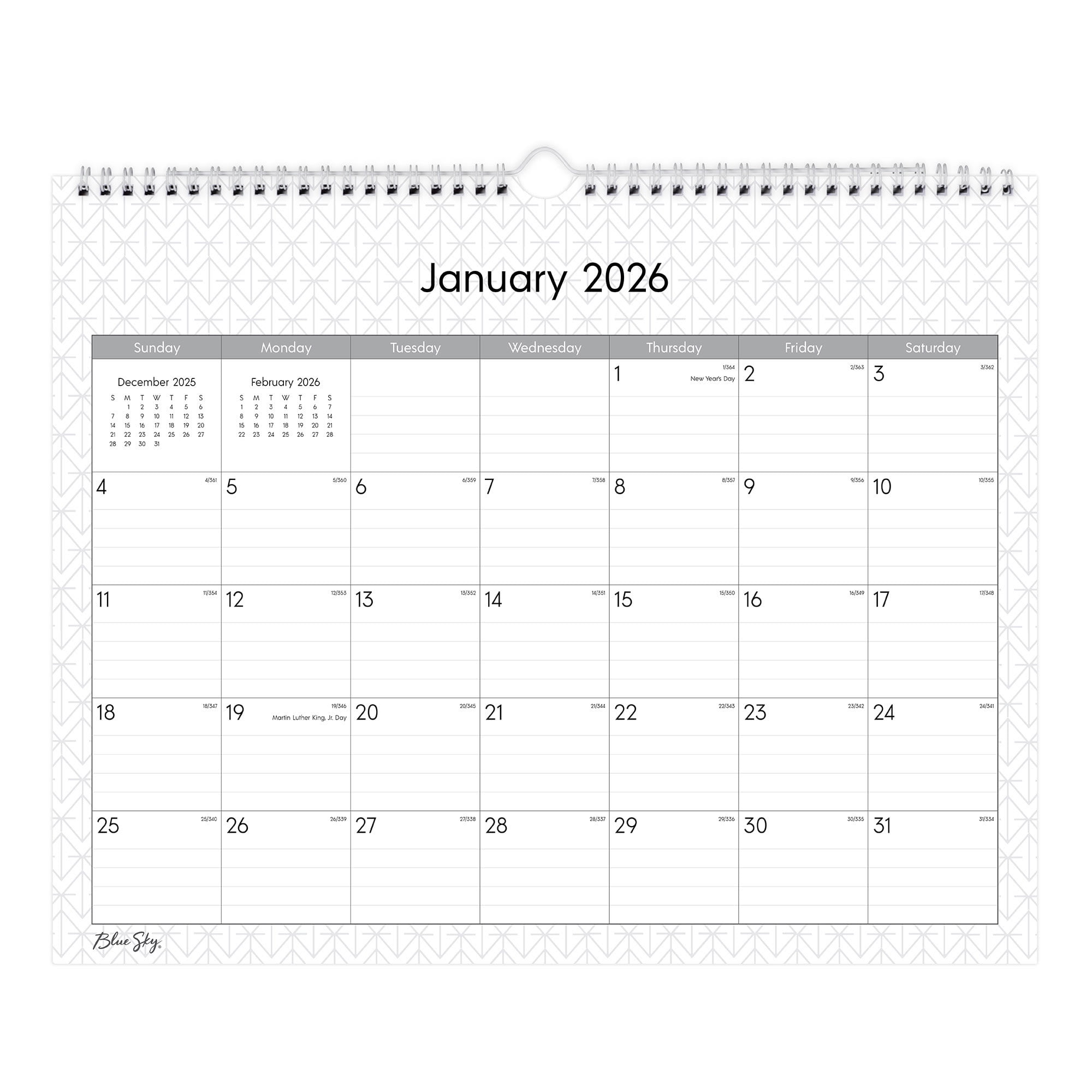 2026 Blue Sky Monthly Wall Calendar, 15" x 12", Enterprise, January To ...