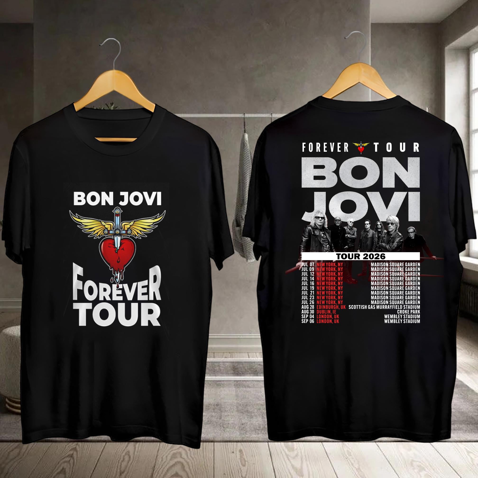 2026 Bon Jovi Forever Tour T-Shirt, Bon Jovi 2026 Concert, Bon Jovi ...