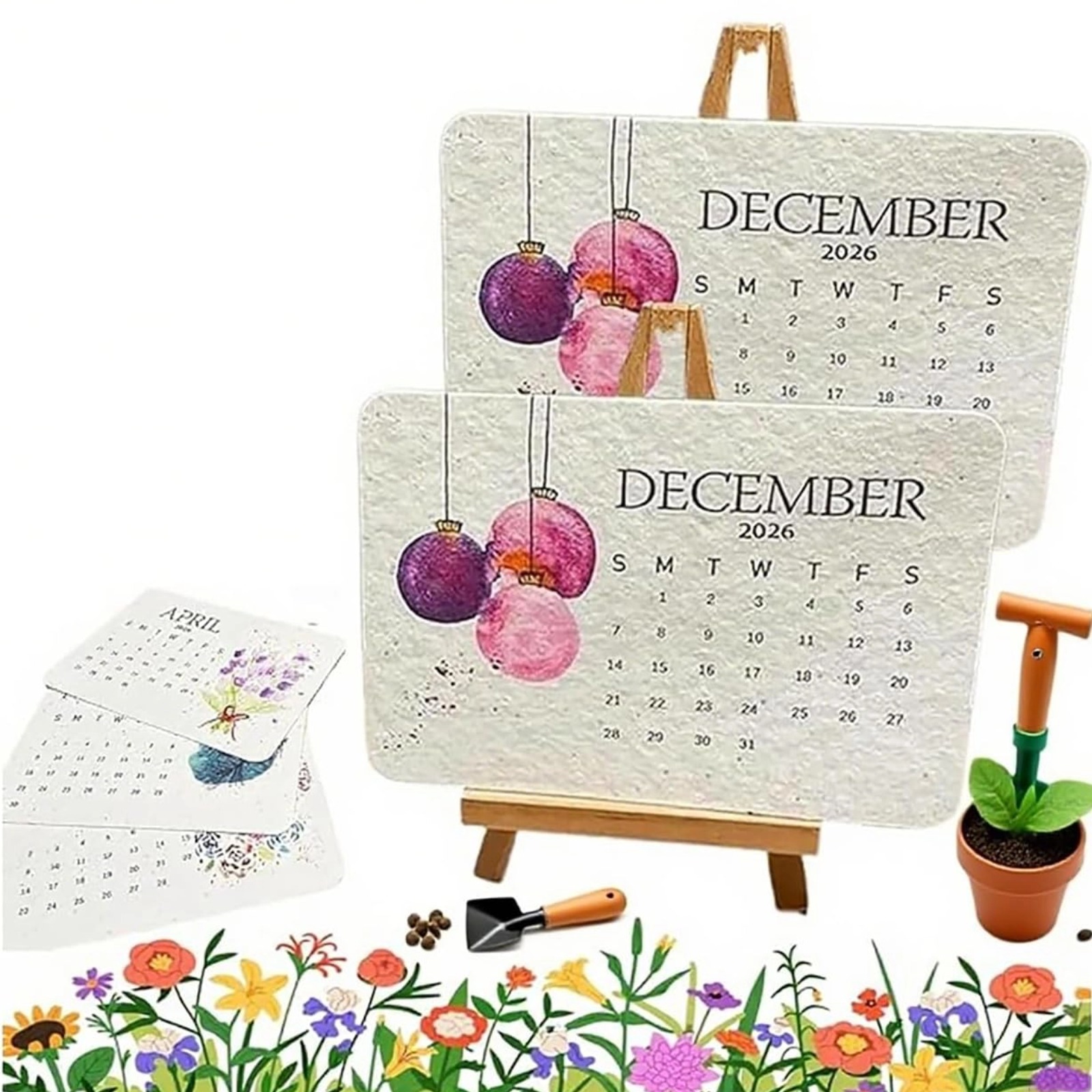 2026 Botanical Art Calendar, Eco-Friendly Biodegradable Paper, Monthly ...