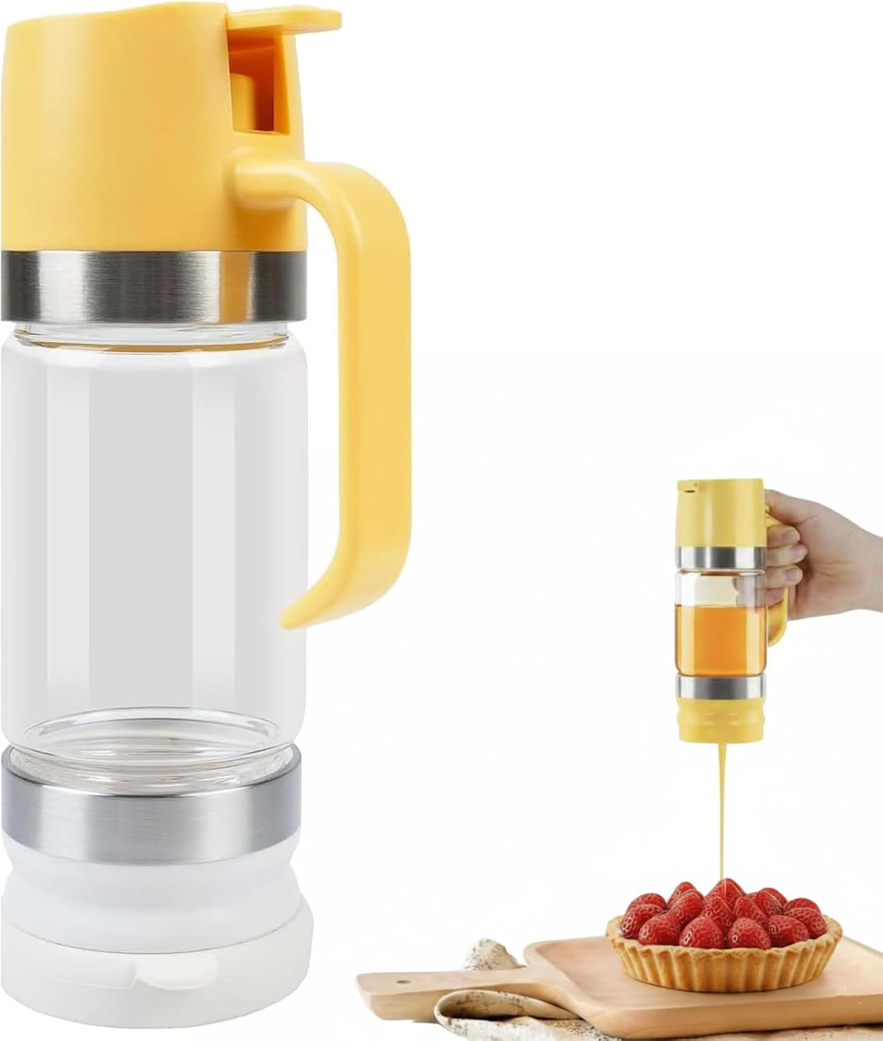 2026 Boutique Kitchen Tool - No-Drip Honey Dispenser with Stand, 12 OZ ...