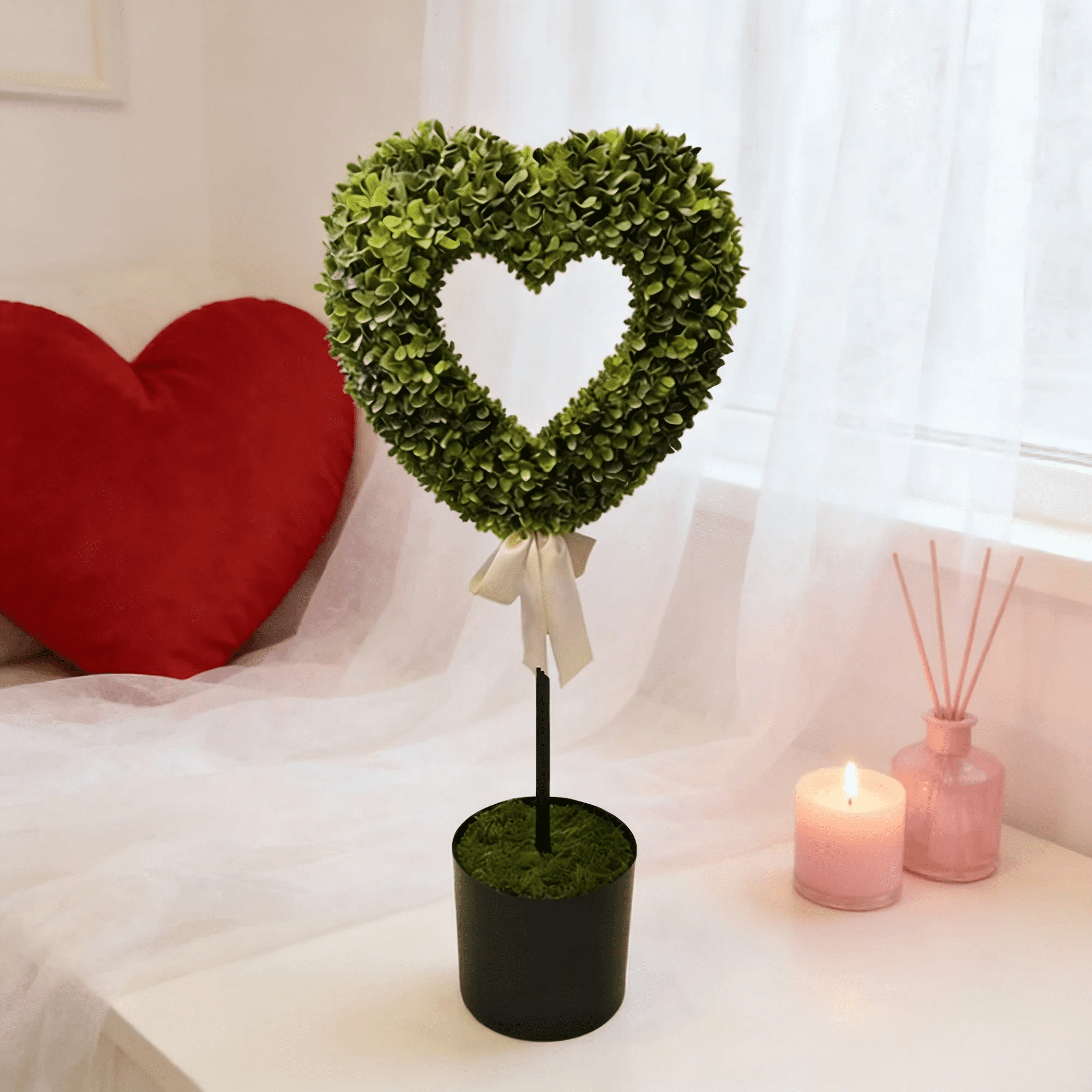 2026 Boxwood Heart Topiary Outdoor, Valentine's Day Heart Shaped ...