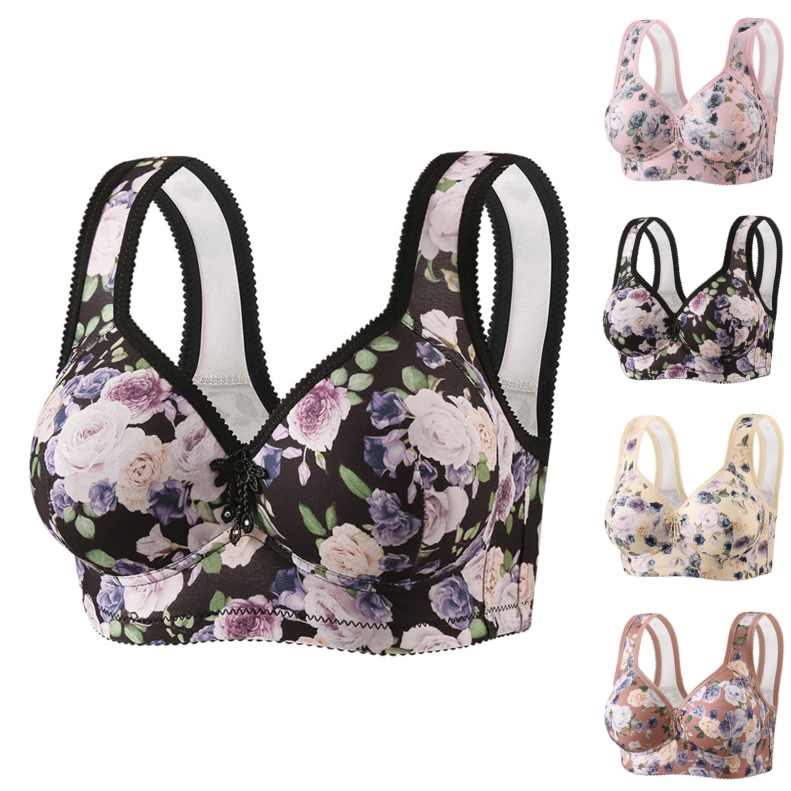 2026 Bras for Women Push Up No Underwire Full Coverage Bra Wireless ...