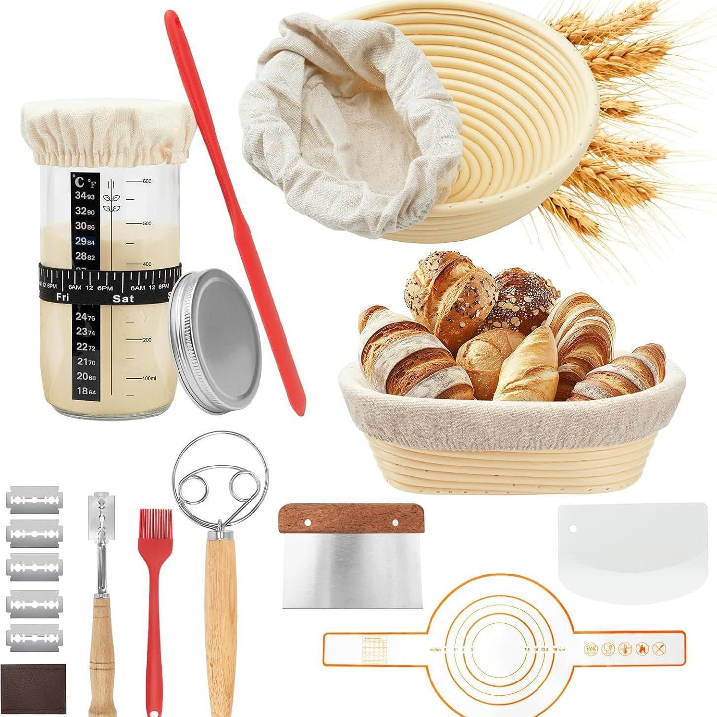 2026 Bread Baking Tools and Supplies Rattan Banneton Fermentation ...