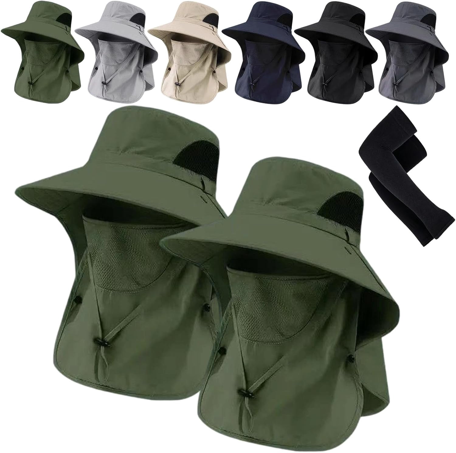 2026 Breathable Fisherman Hat with Detachable Face Mask – Sun ...