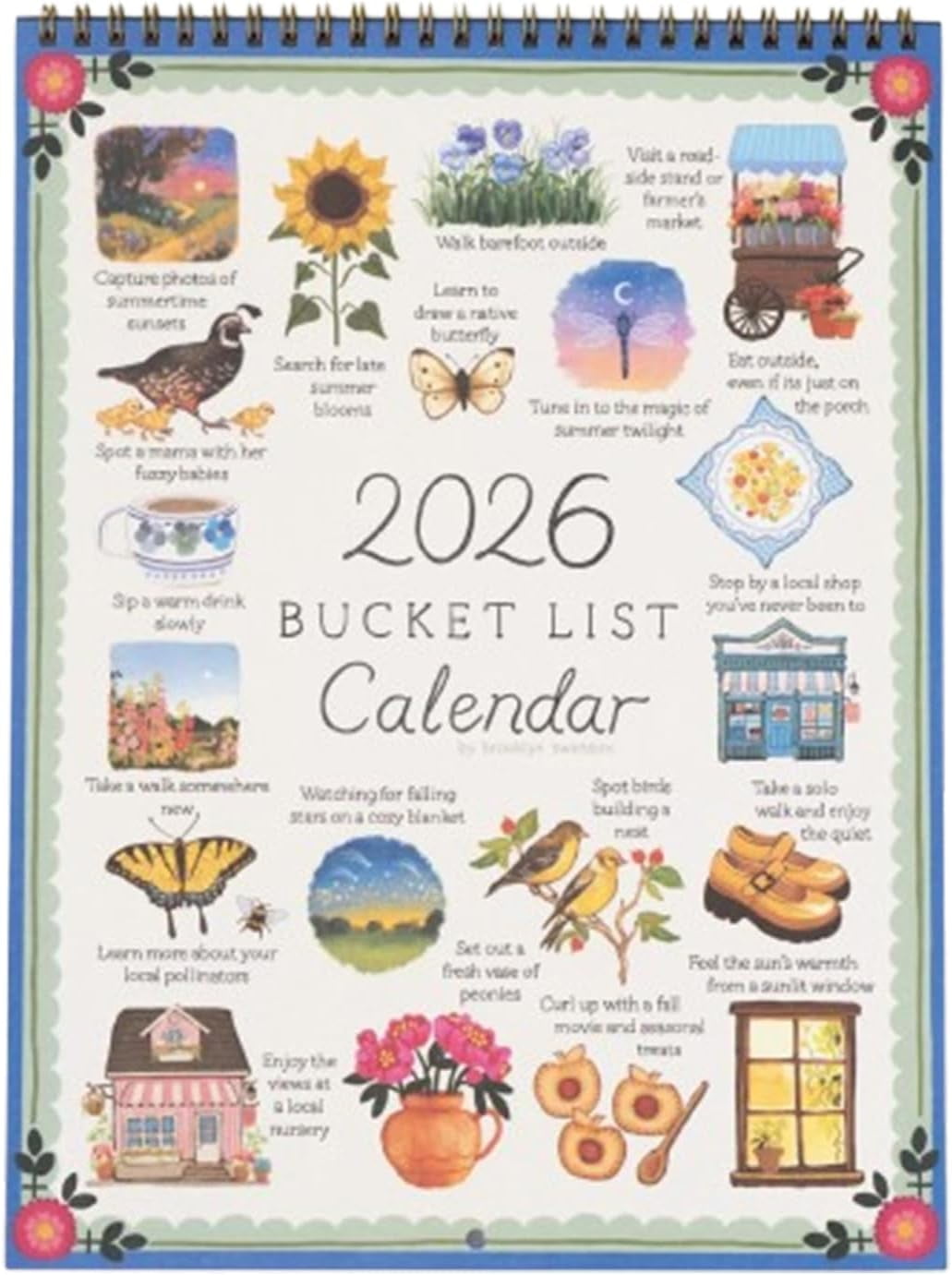2026 Bucket List Calendar – 2026 Inspirational 12-Month Wall Calendar ...