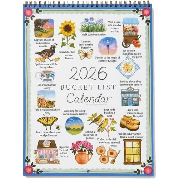 2026 Bucket List Calendar - Celebration of Life’s Seasons ...