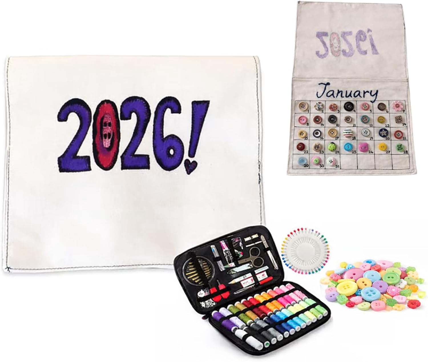 2026 Button Calendar: Stitch Your Year One Button at a Time, 2026 DIY ...